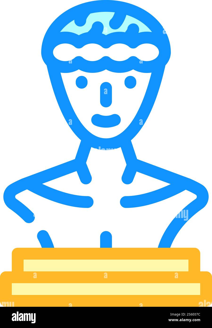 statue museum exhibit color icon vector. statue museum exhibit sign ...