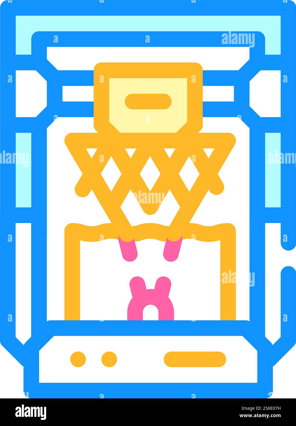 based on stereolithography 3d printer color icon vector. based on ...