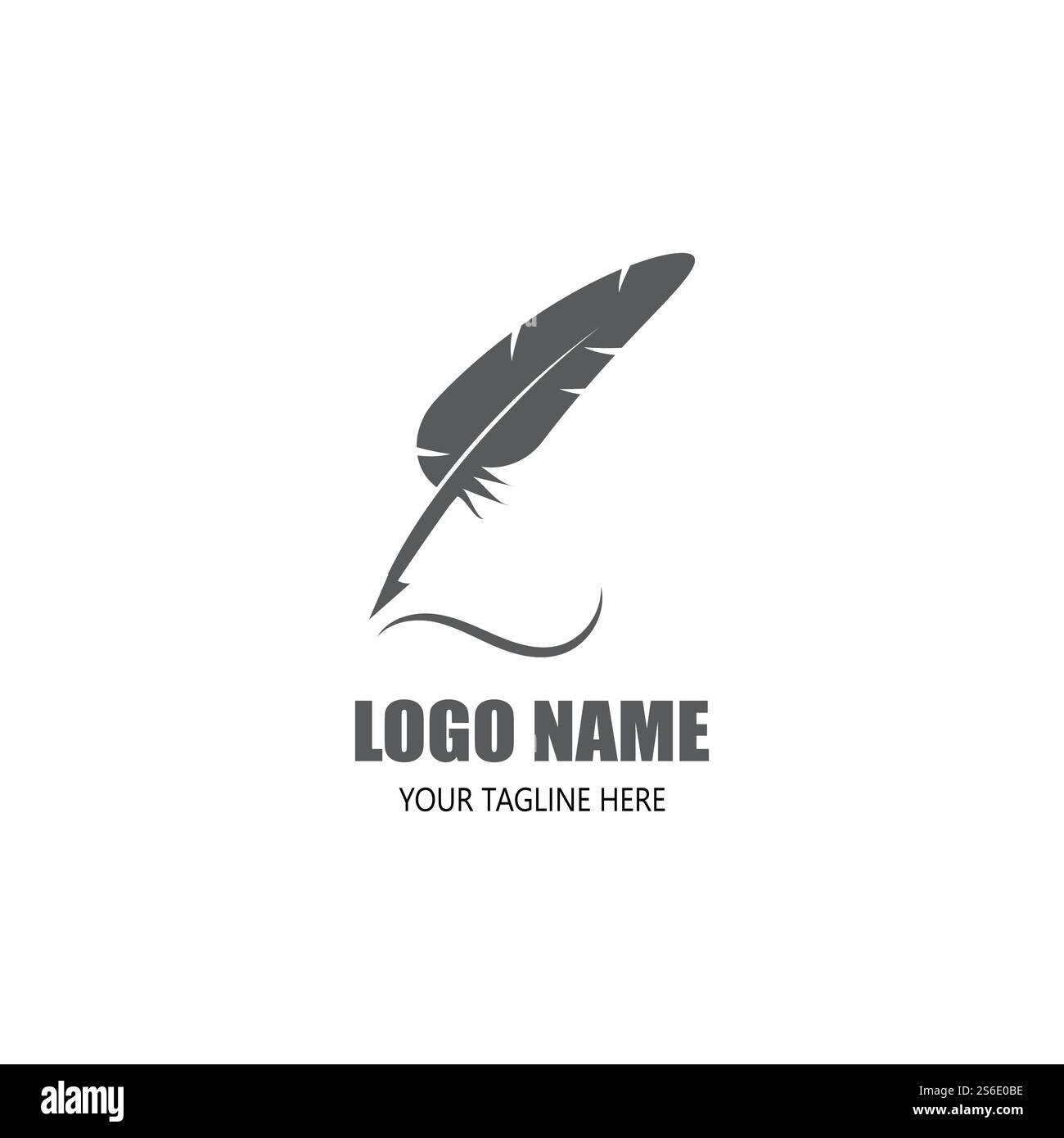Feather pen write sign logo template app icons Stock Vector Image & Art ...