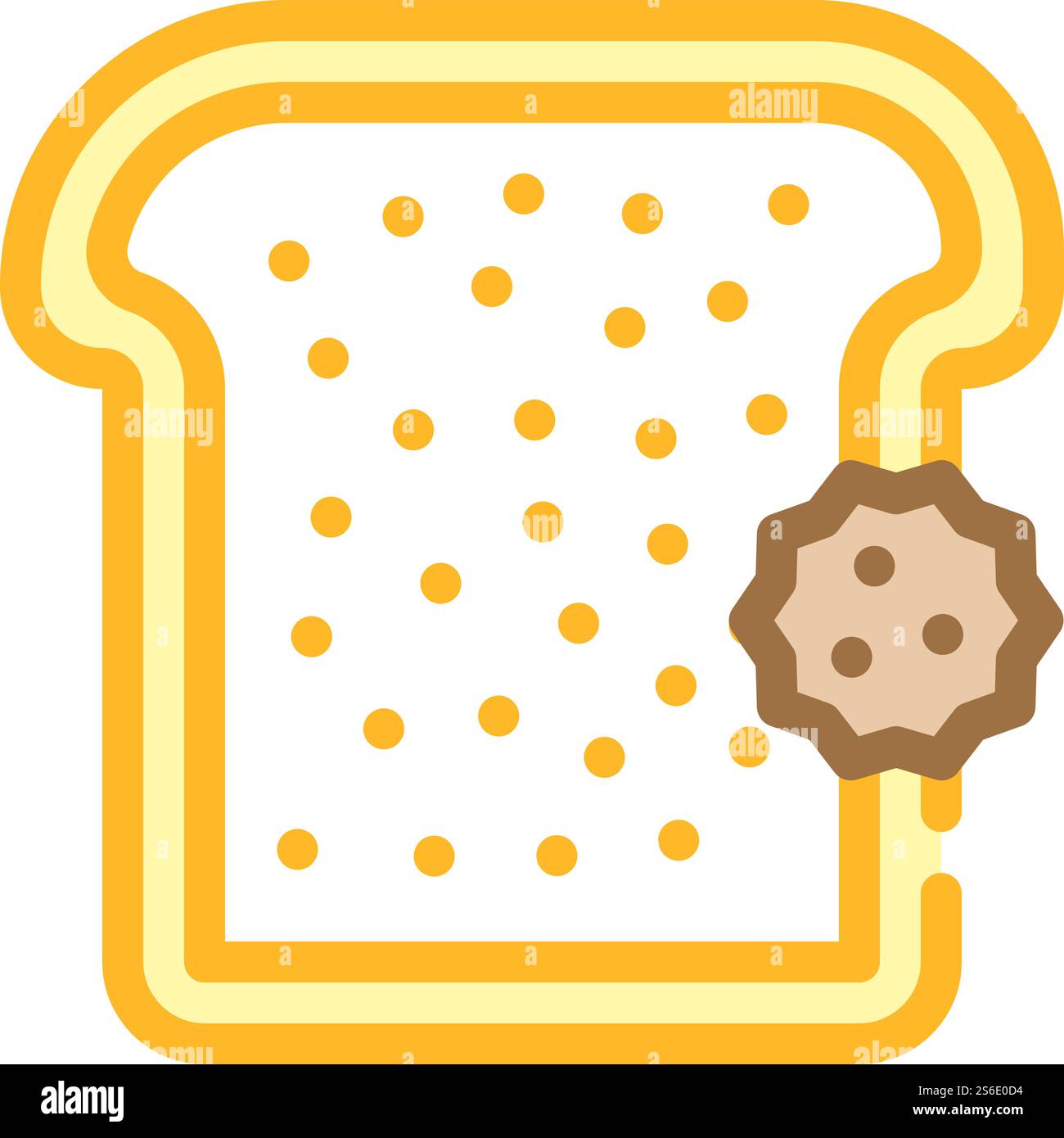 bread allergy color icon vector. bread allergy sign. isolated symbol ...