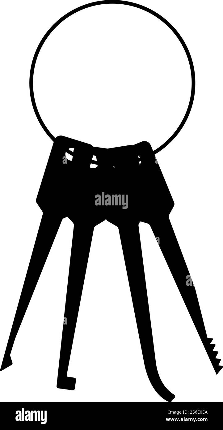 Lockpick Icon. Black Glyph Design. Vector Illustration Stock Vector ...