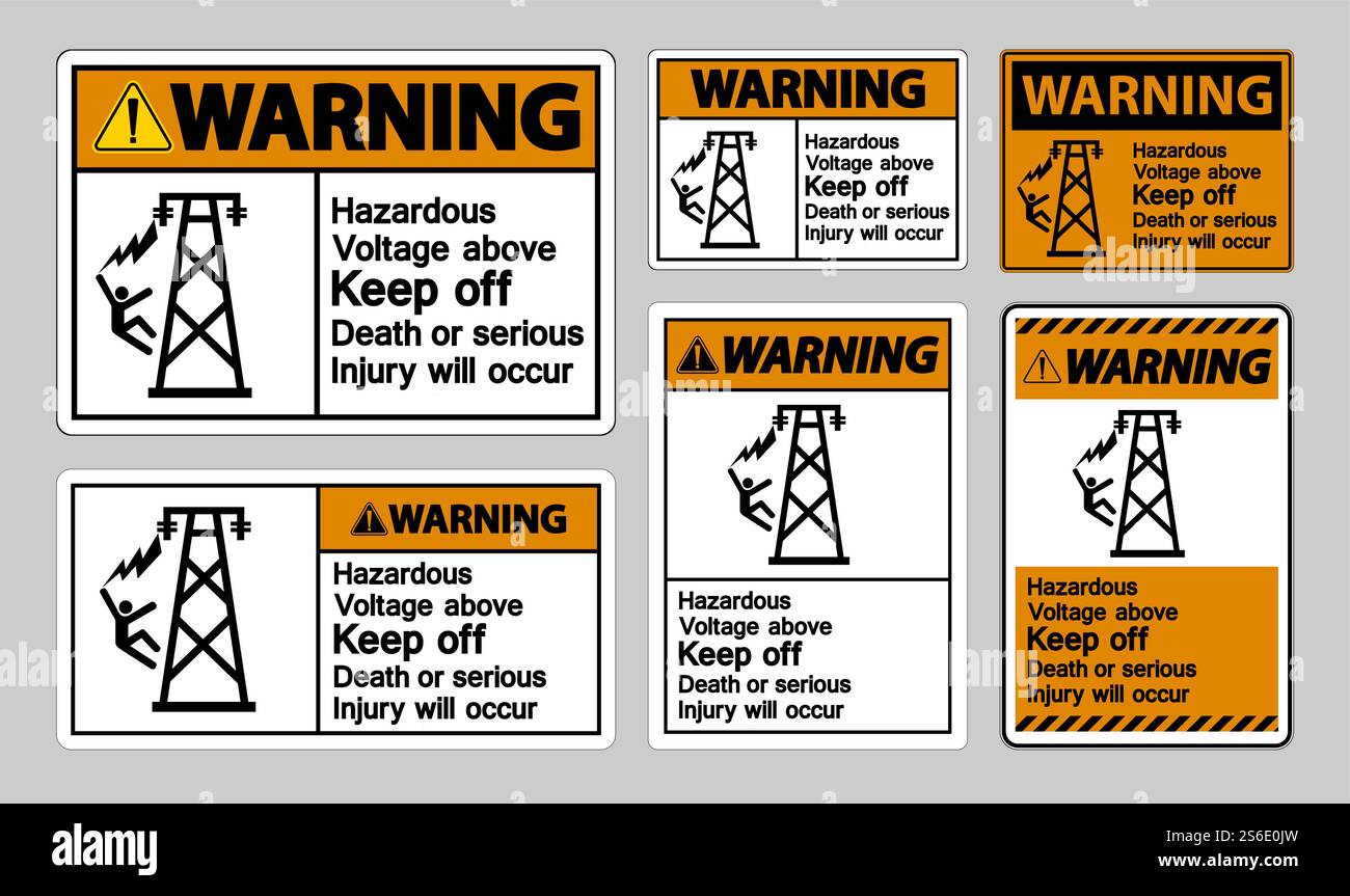 Warning Hazardous Voltage Above Keep Out Death Or Serious Injury Will ...