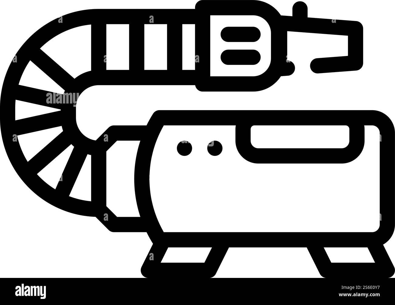 vacuum groomer line icon vector. vacuum groomer sign. isolated contour ...