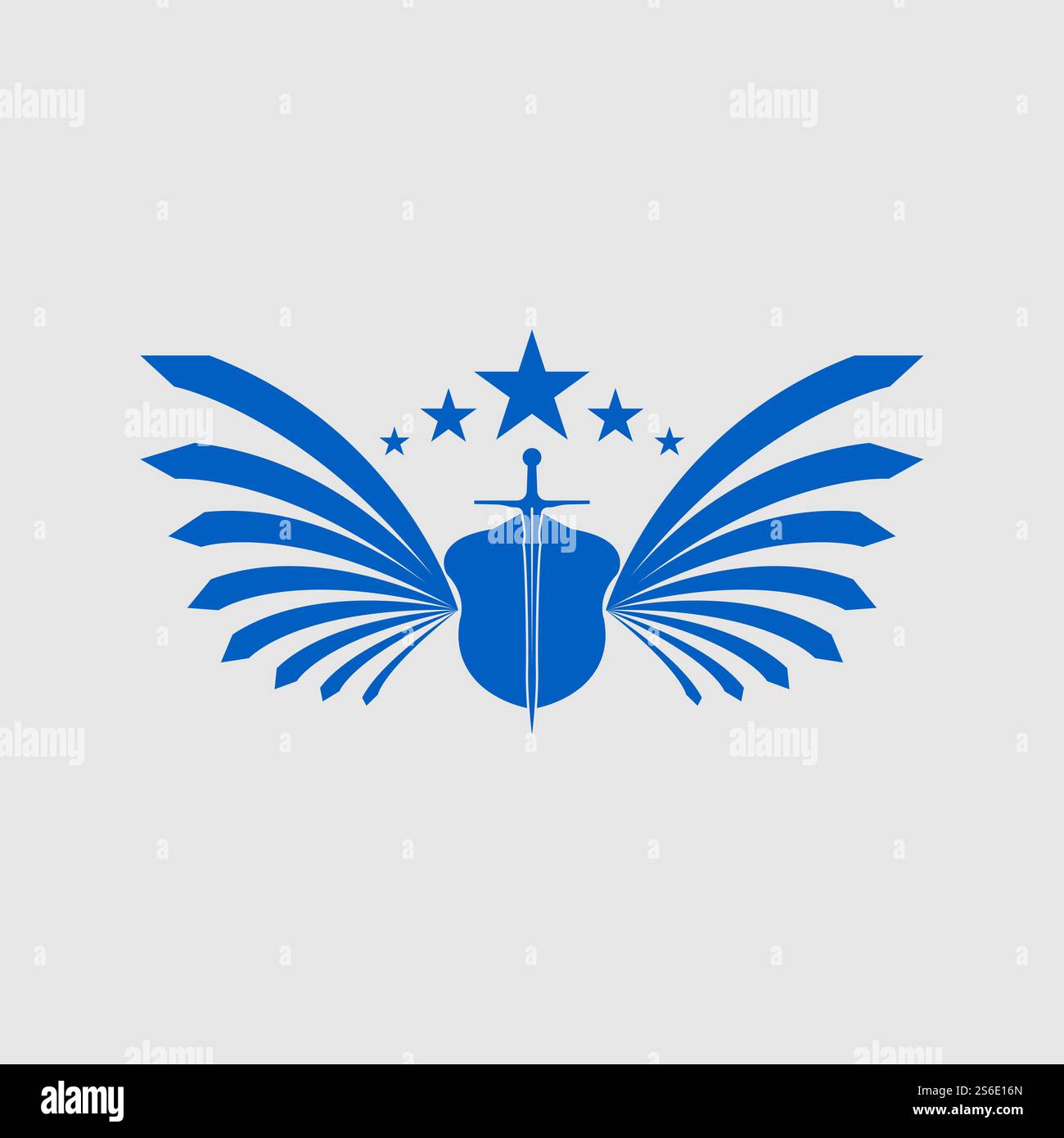 The winged sword with shield vector icon Stock Vector Image & Art - Alamy