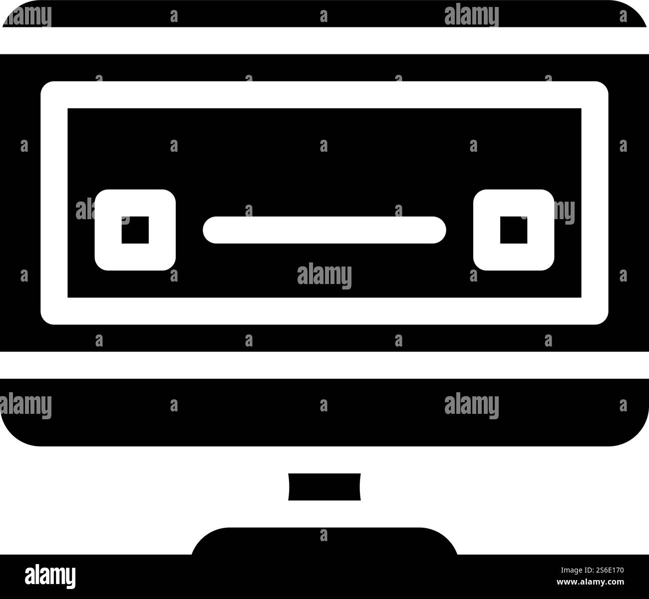 Download operating system black icon Black and White Stock Photos ...