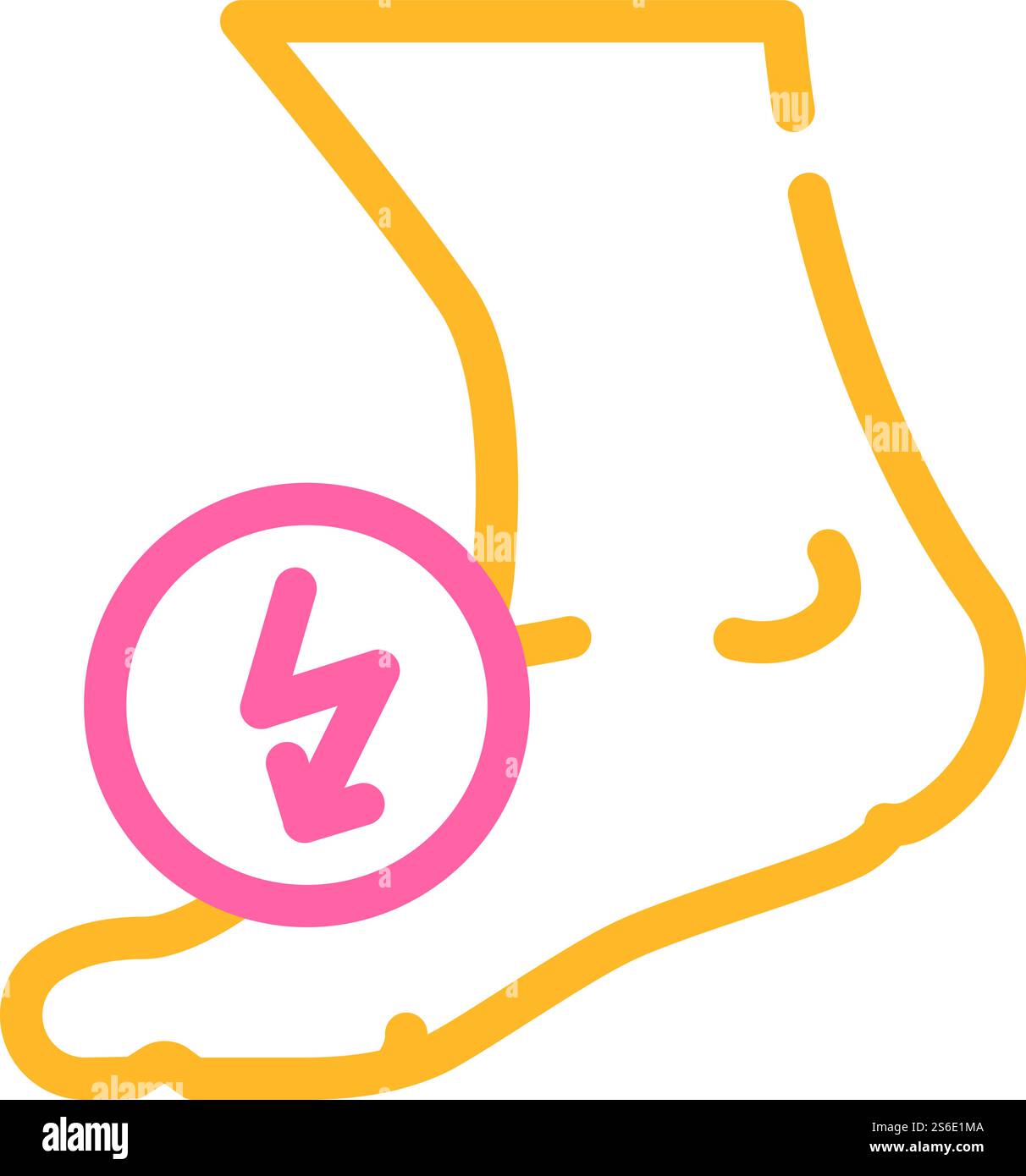 leg cutting ache when walking color icon vector. leg cutting ache when ...