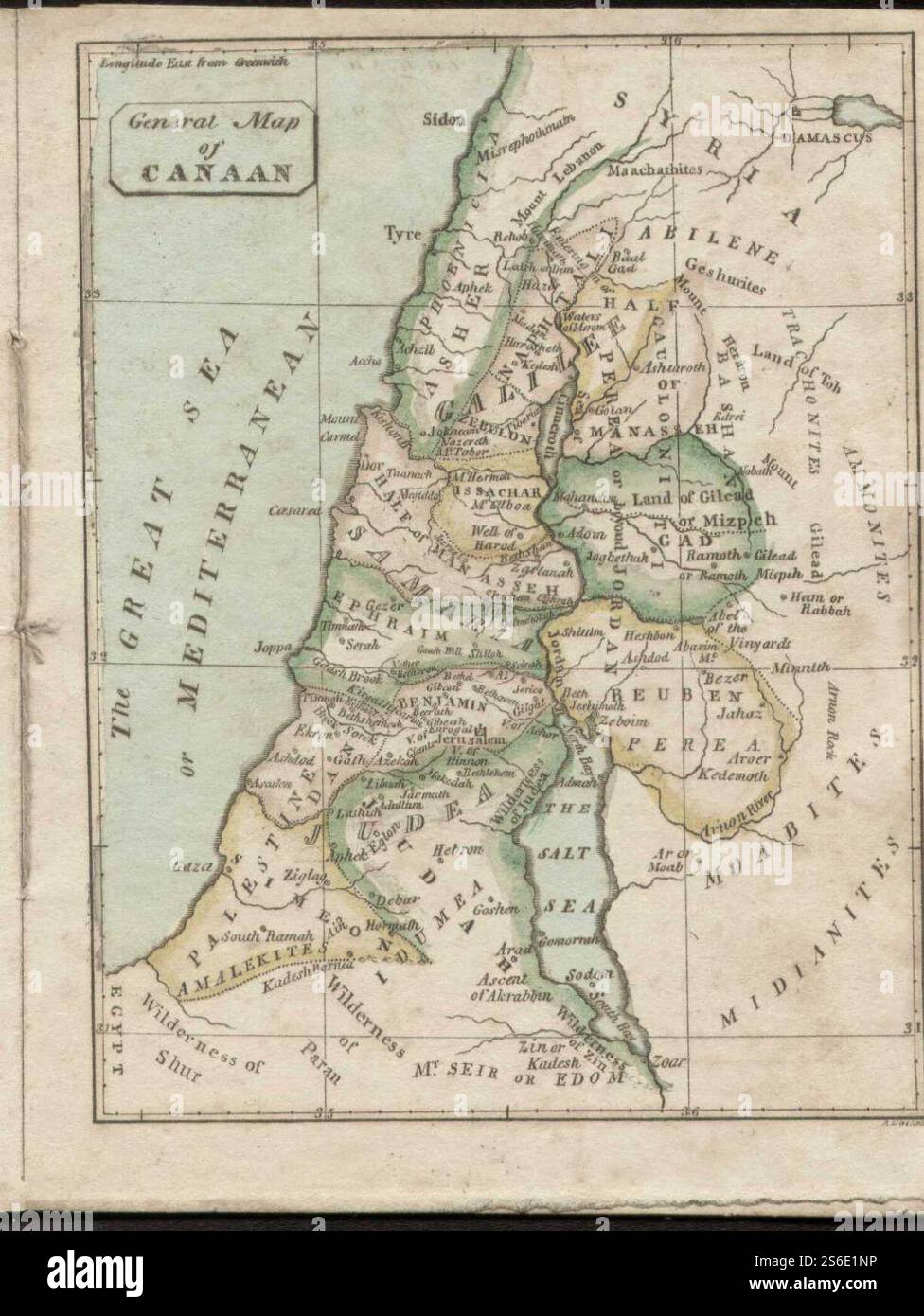 General map of Canaan Stock Photo - Alamy