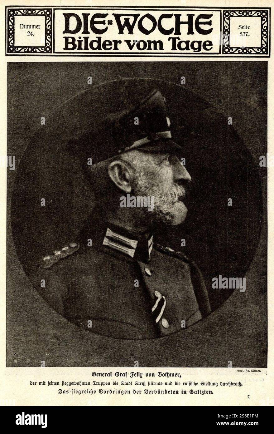 General Graf Felix von Bothmer - Die Woche (1915 Stock Photo - Alamy