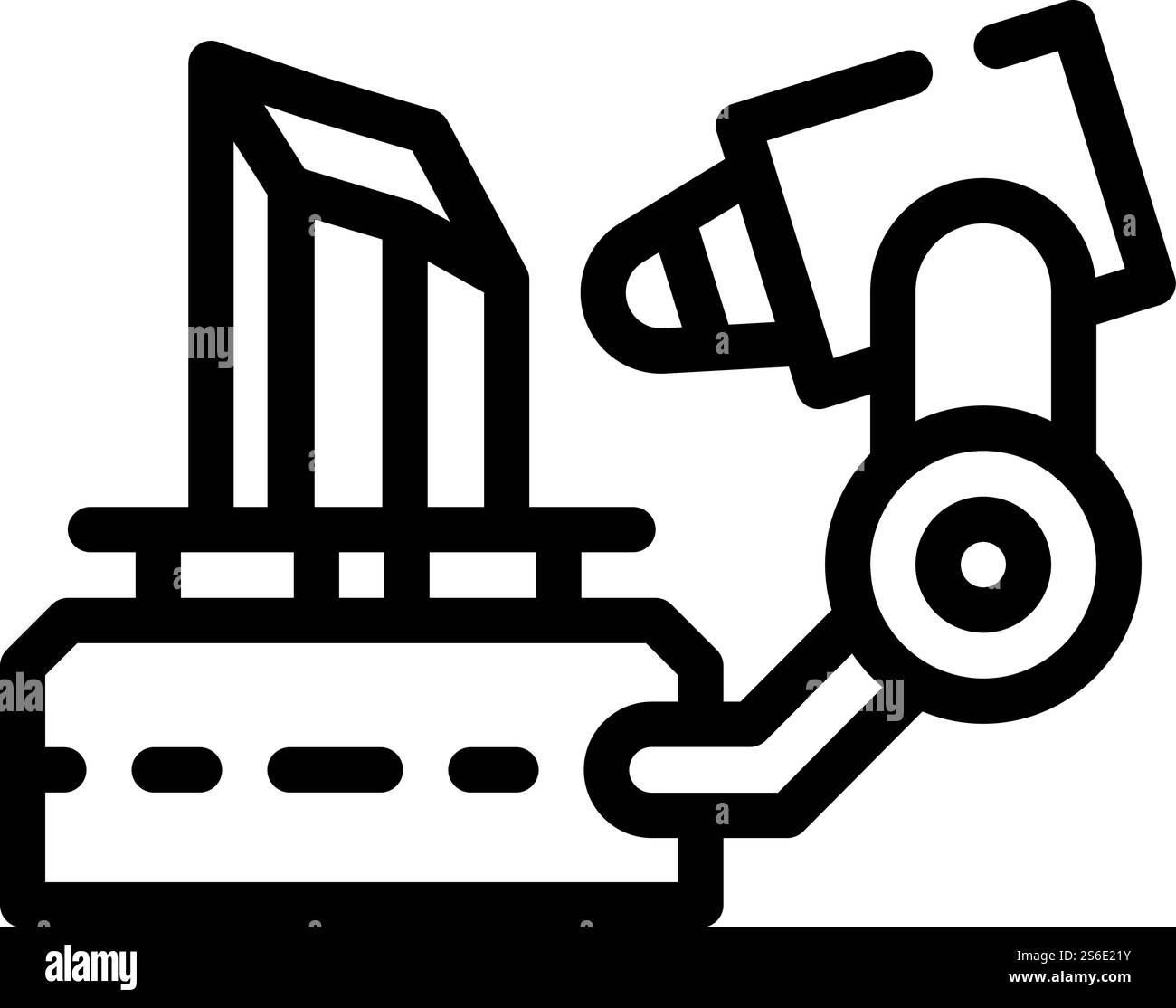 3d scanner line icon vector. 3d scanner sign. isolated contour symbol ...