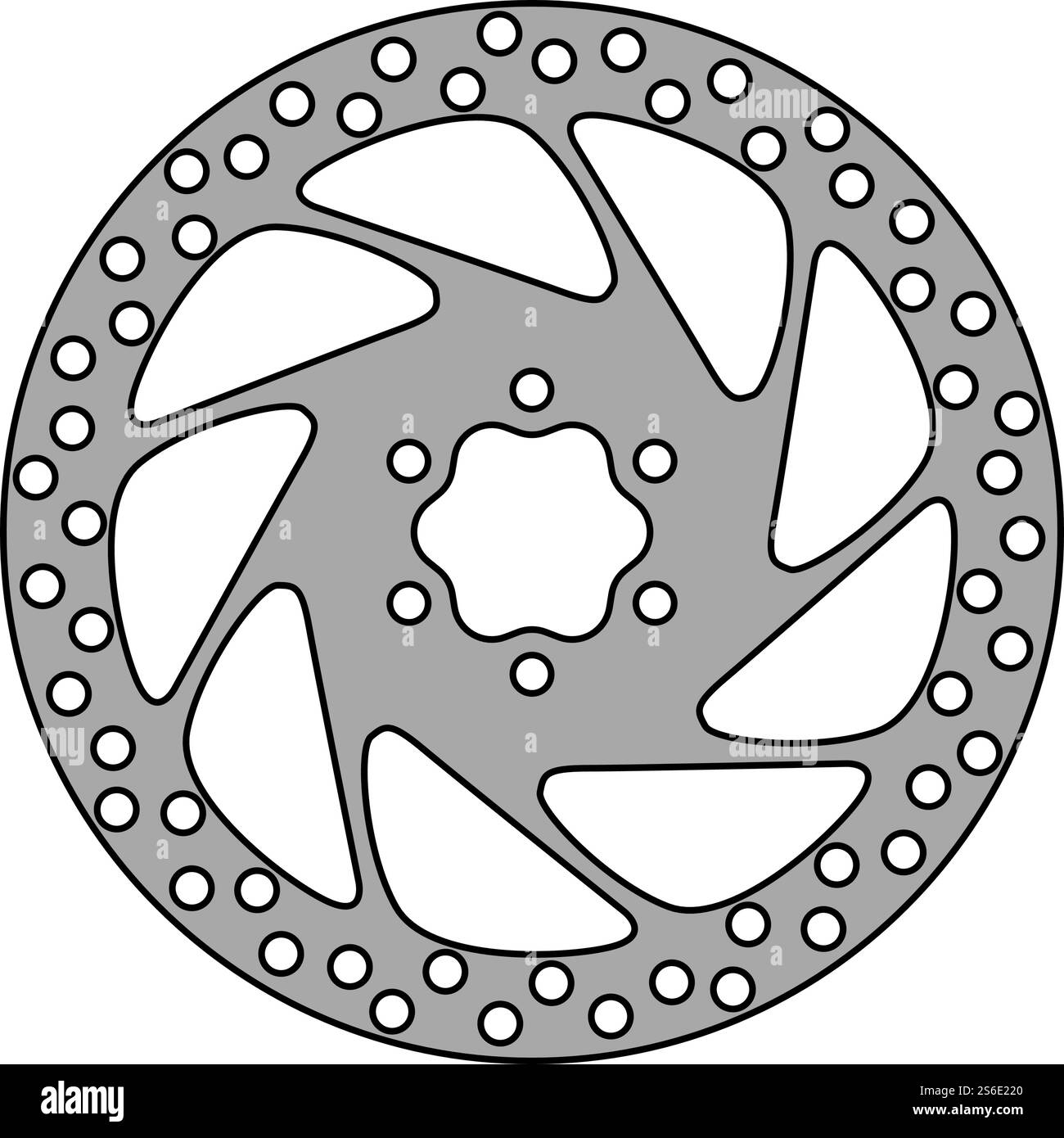 Bike Brake Disc Icon. Editable Outline With Color Fill Design. Vector ...
