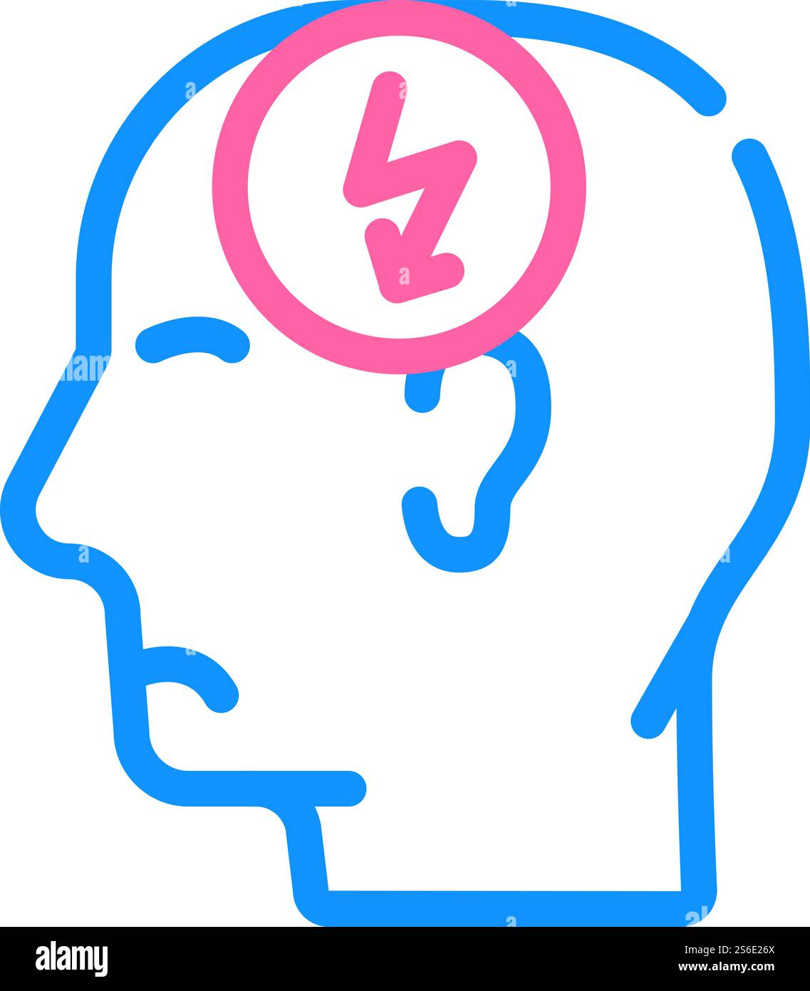 head cutting ache, headache color icon vector. head cutting ache ...