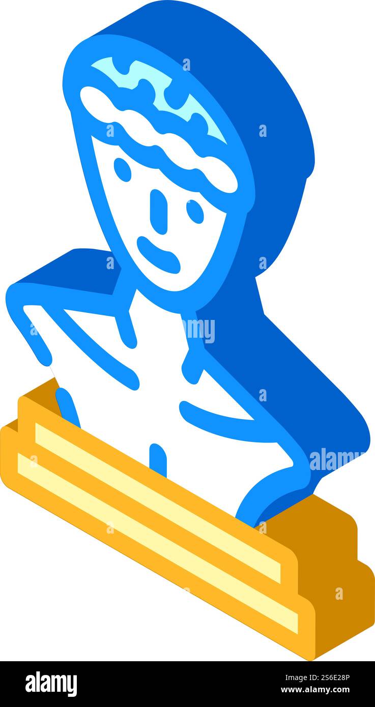 statue museum exhibit isometric icon vector. statue museum exhibit sign ...