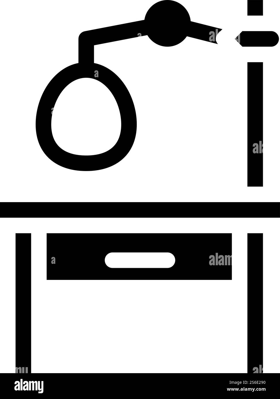 table for examination domestic animal glyph icon vector. table for ...