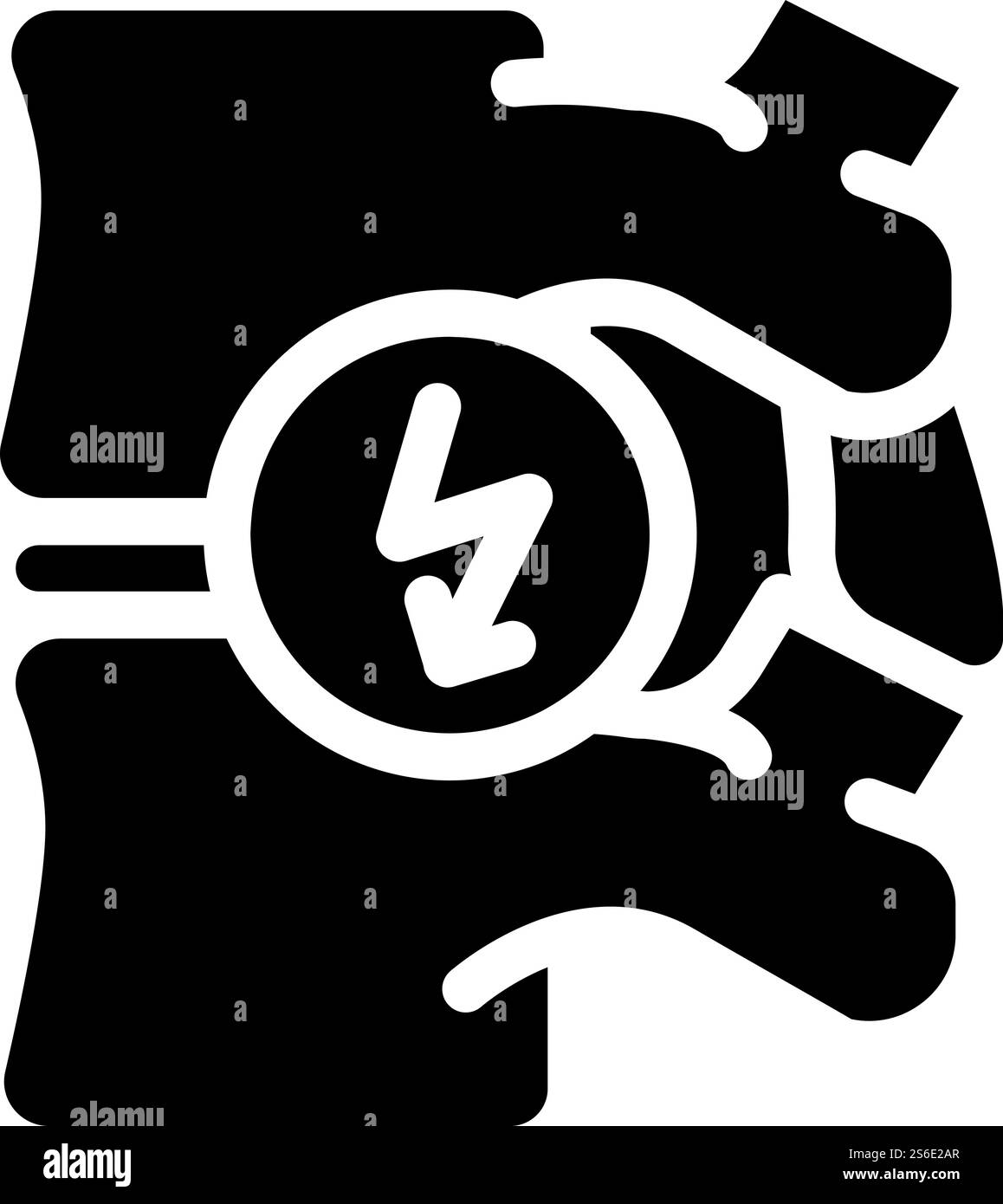 spine cutting ache glyph icon vector. spine cutting ache sign. isolated ...