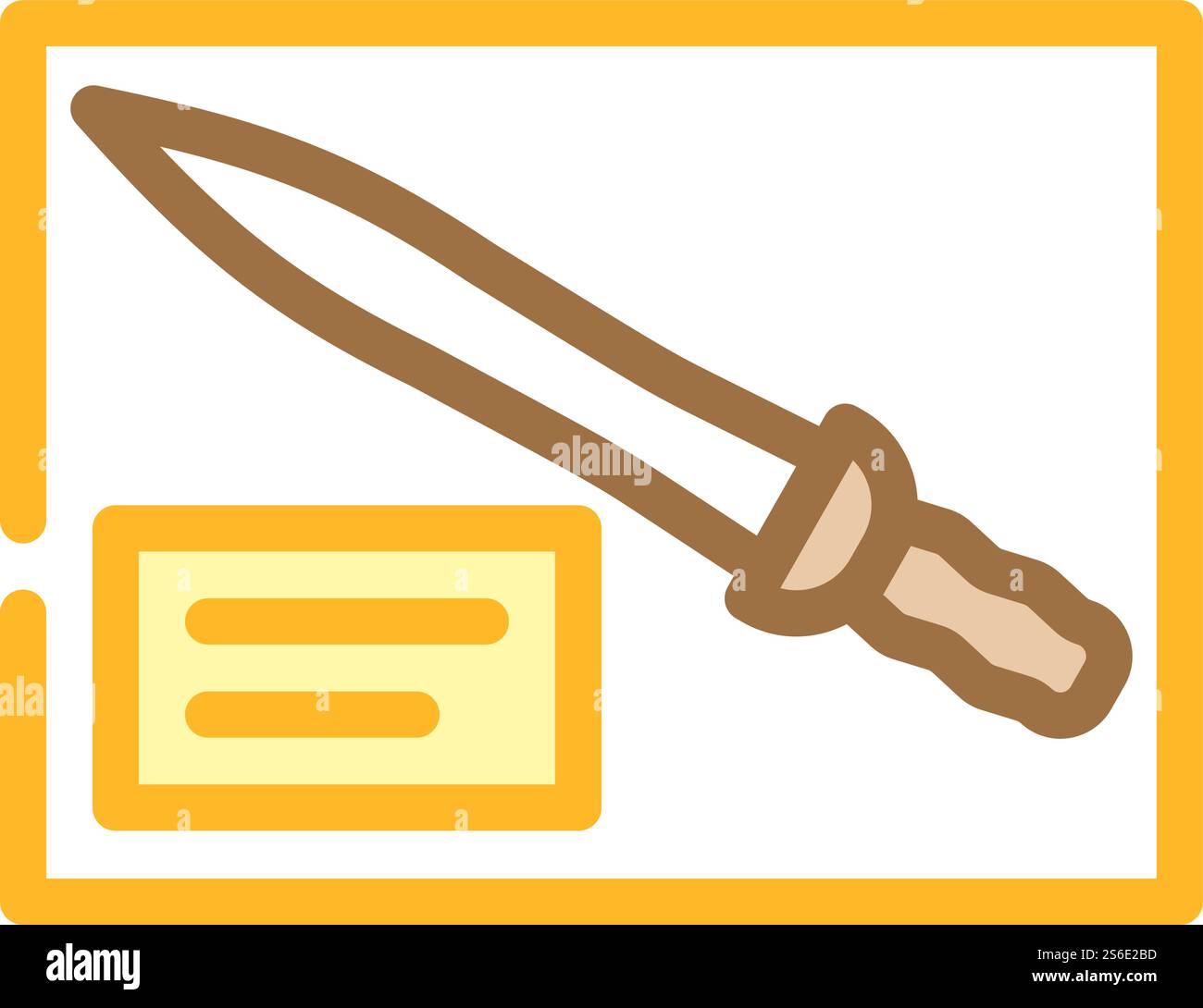 gladius museum exhibit color icon vector. gladius museum exhibit sign ...