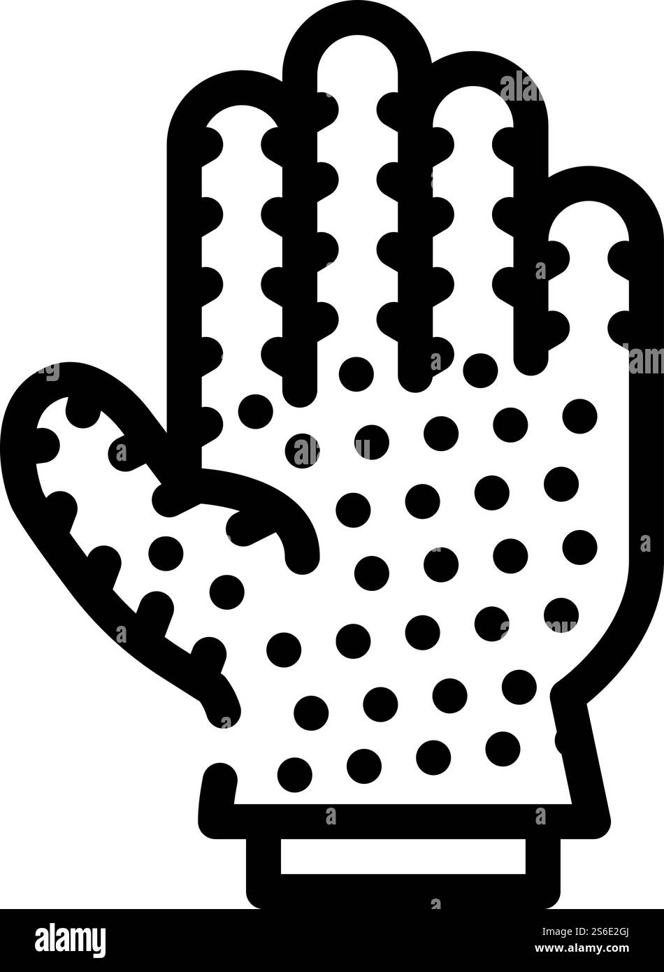 glove groomer line icon vector. glove groomer sign. isolated contour ...