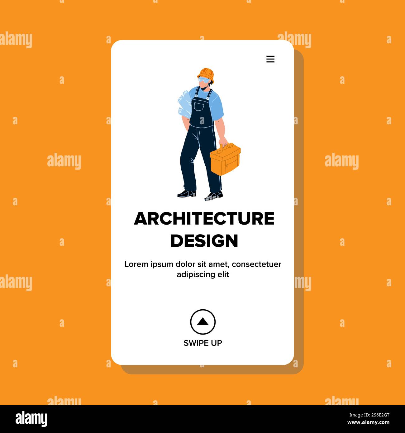 Architecture Design Draft Holding Architect Vector. Architecture Design And Blueprint ...