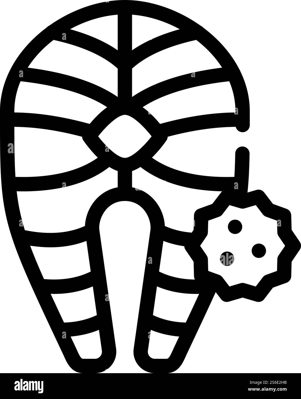 fish allergy line icon vector. fish allergy sign. isolated contour ...