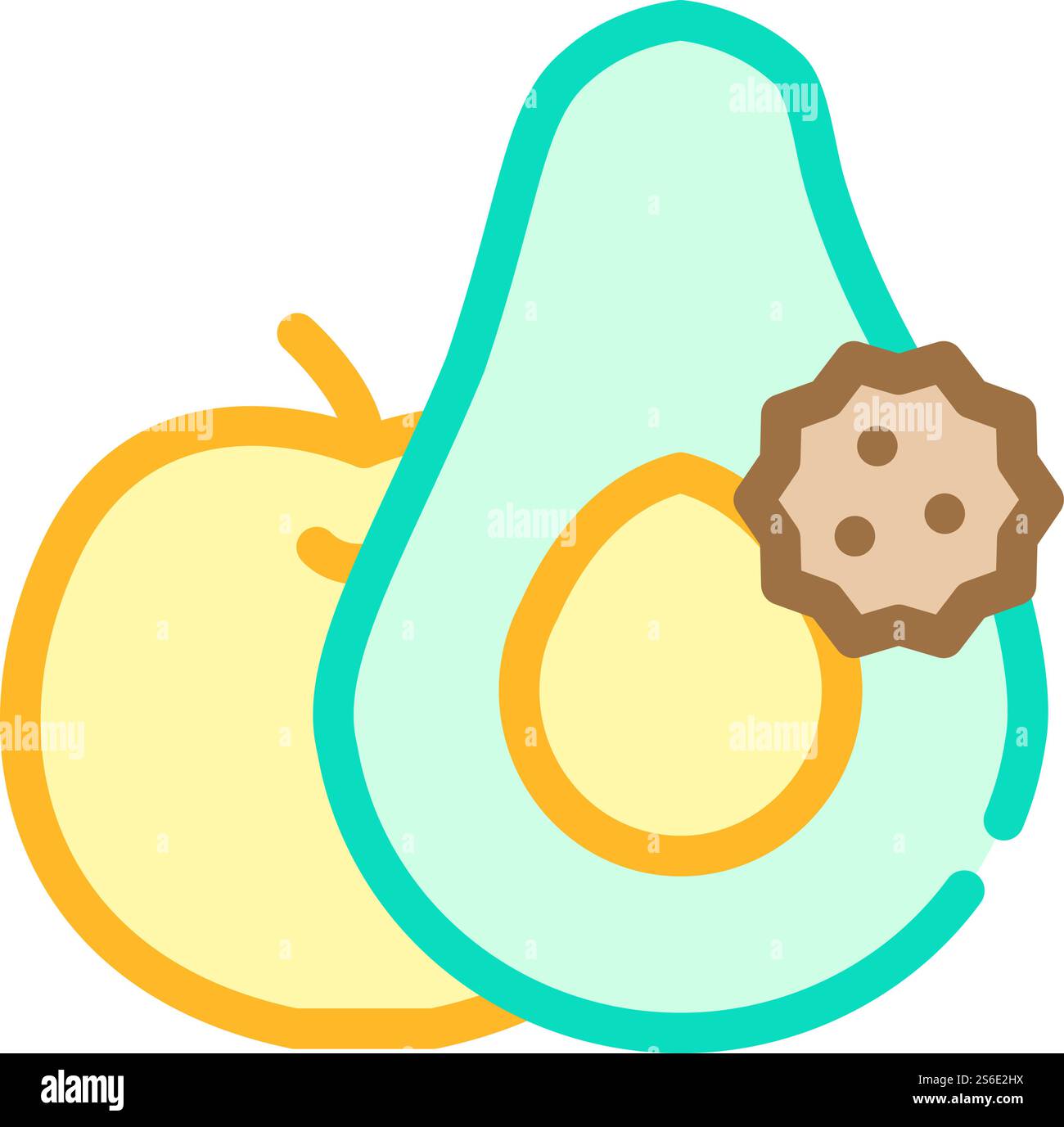 fruits and vegetables allergy color icon vector. fruits and vegetables ...