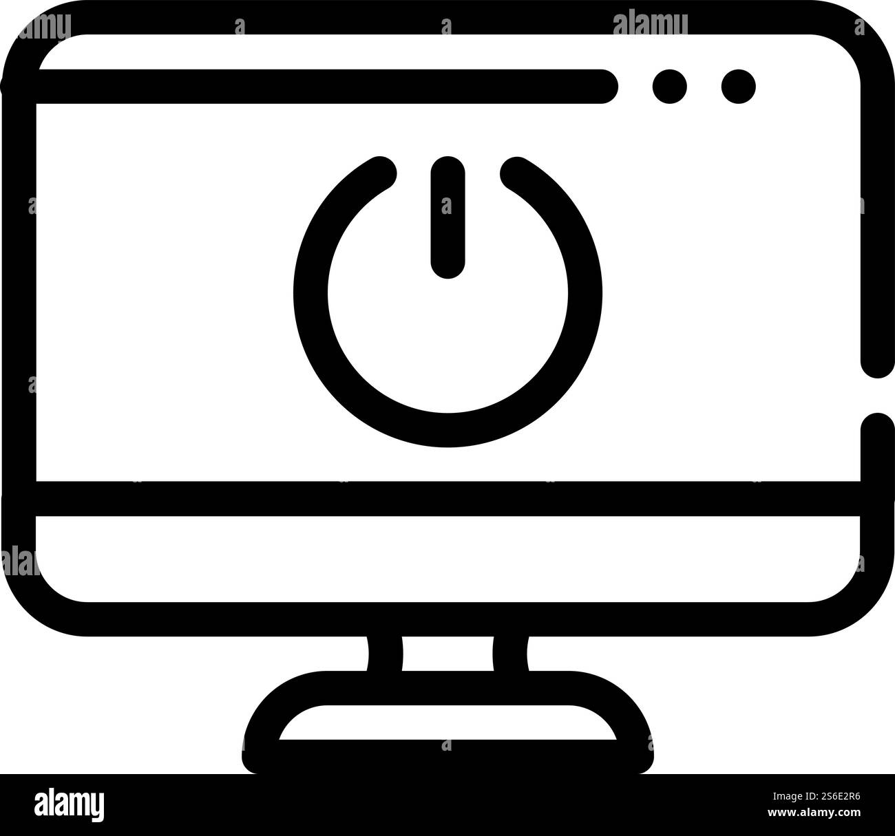 on and off operating system line icon vector. on and off operating ...