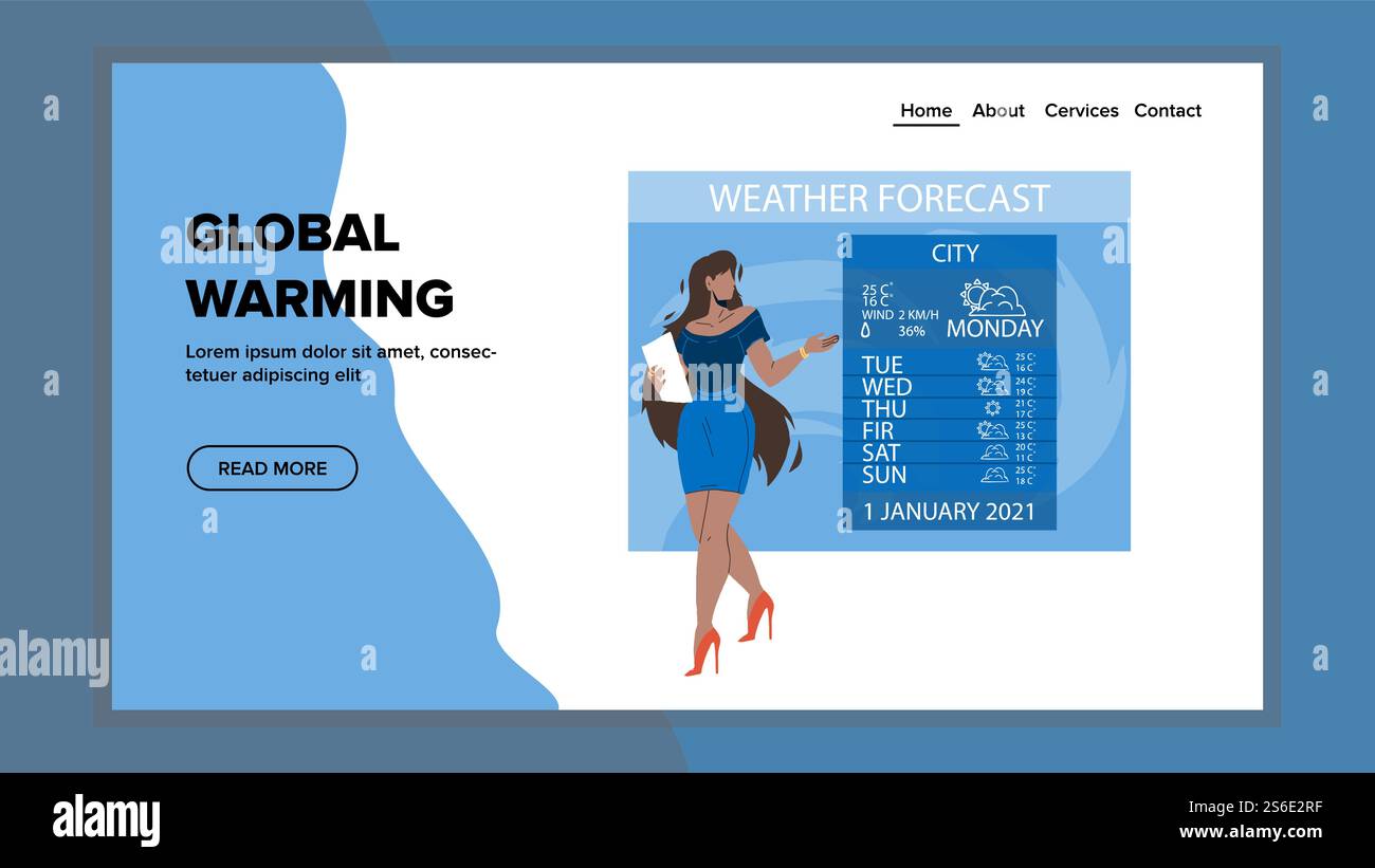 Global Warming Natural Disaster Problem Vector. Global Warming Breaking ...