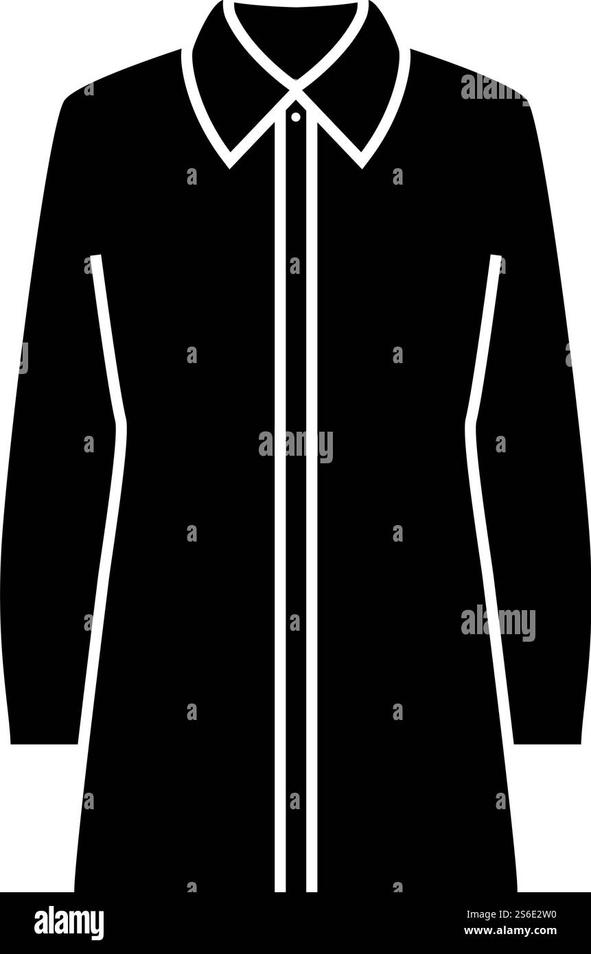 Business Blouse Icon. Black Stencil Design. Vector Illustration Stock ...