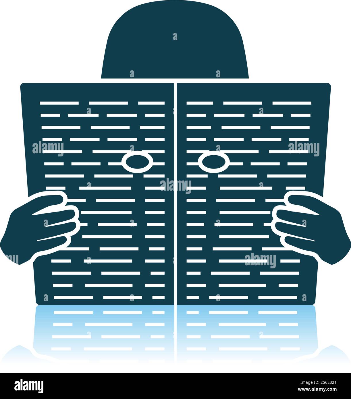 Newspaper Hole Icon. Shadow Reflection Design. Vector Illustration ...