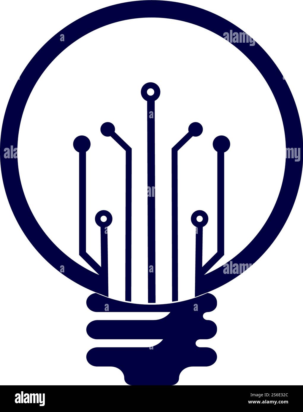 Light bulb idea icon with circuit board inside Stock Vector Image & Art - Alamy