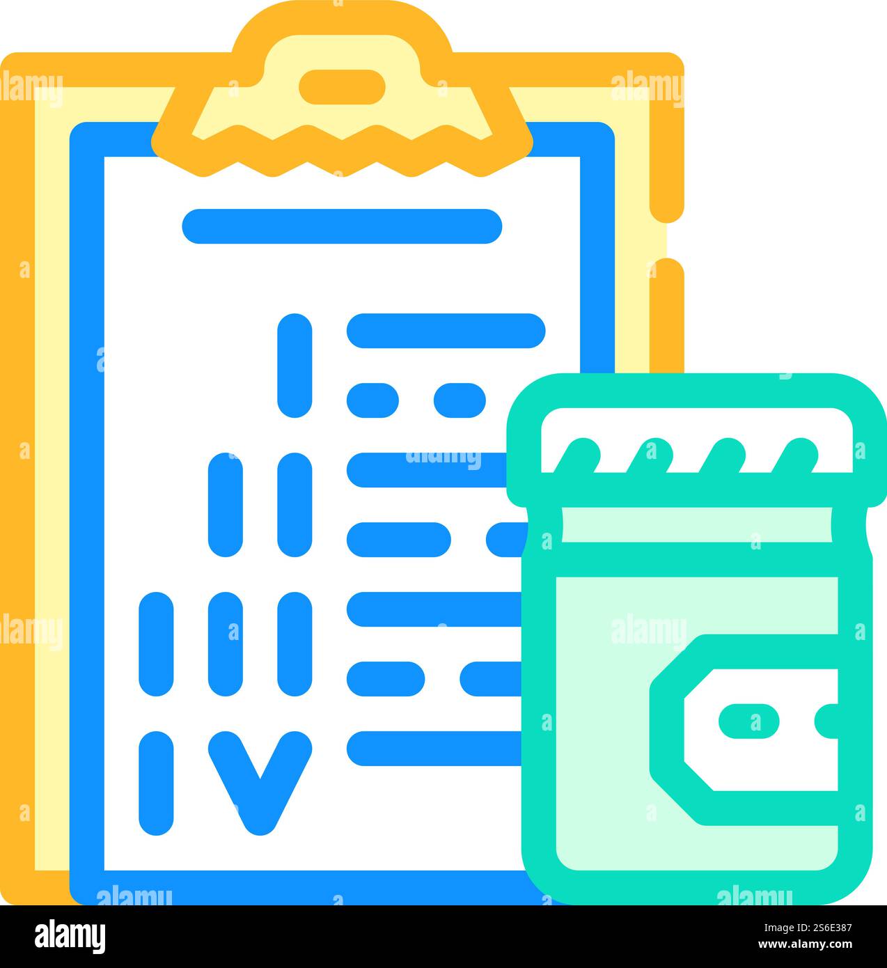 checklist with testing stages color icon vector. checklist with testing ...