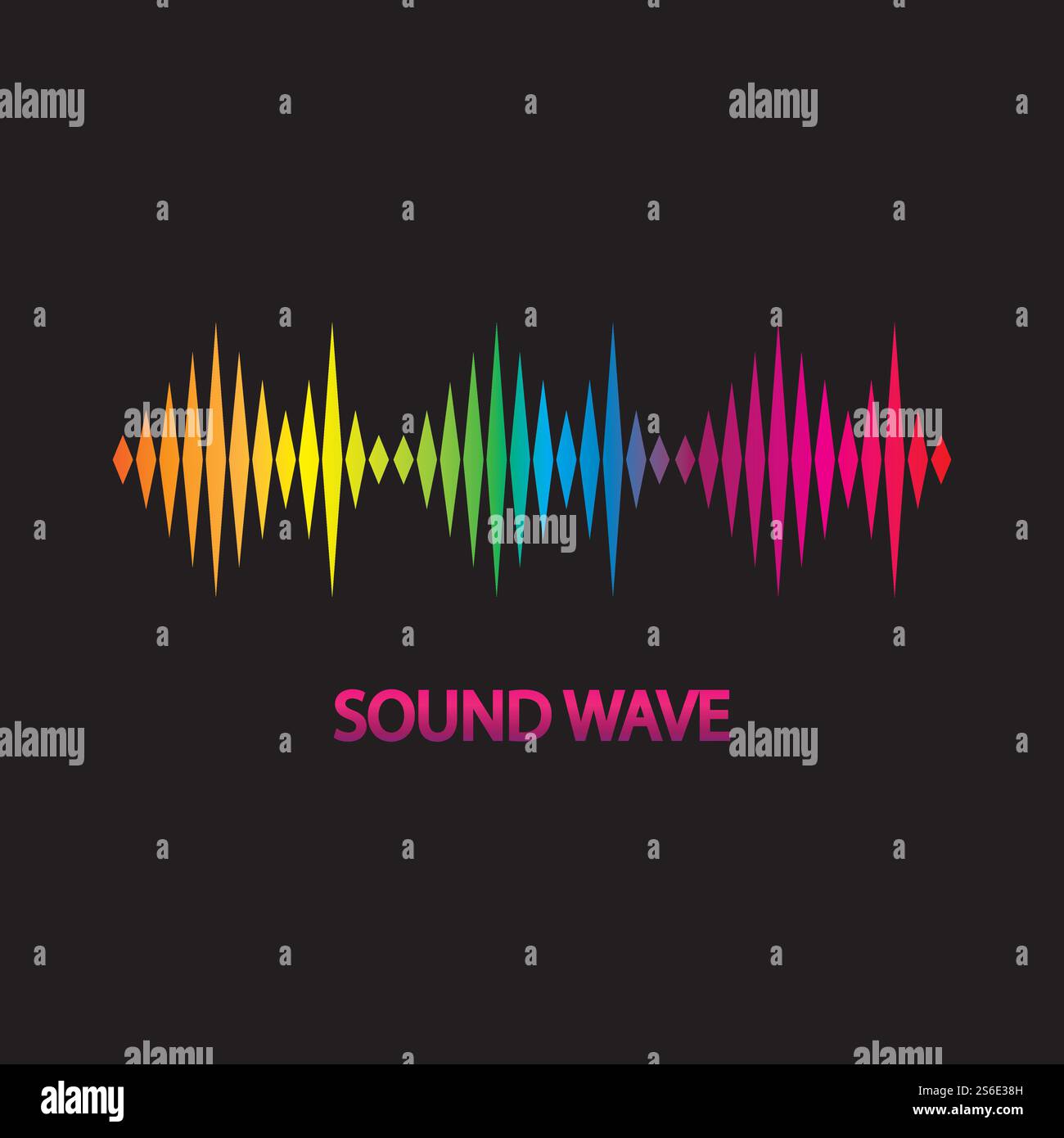 Sound Wave. Colorful sound waves for party, DJ, pub, clubs, discos ...