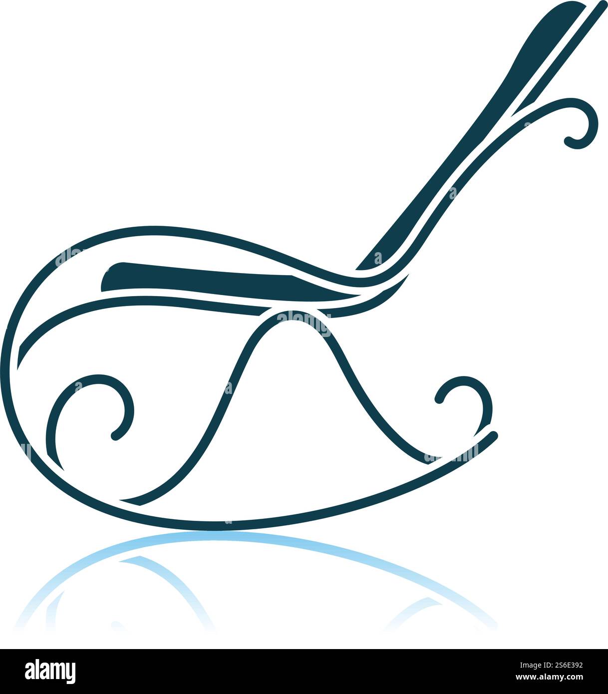 Rocking Chair Icon. Shadow Reflection Design. Vector Illustration Stock ...