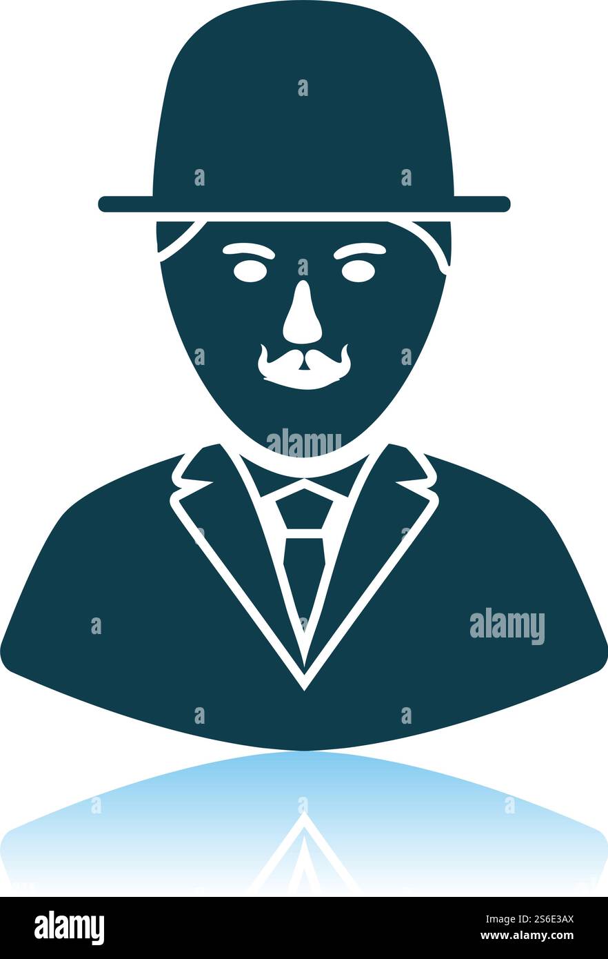 Detective Icon. Shadow Reflection Design. Vector Illustration Stock ...