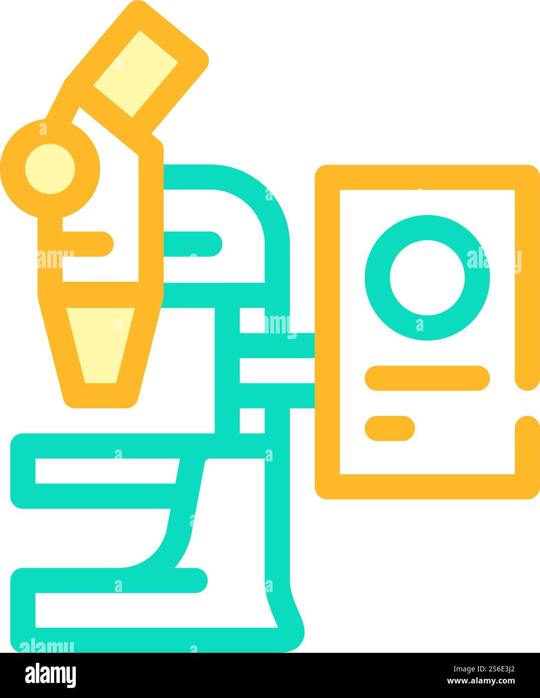 electronic microscope color icon vector. electronic microscope sign ...