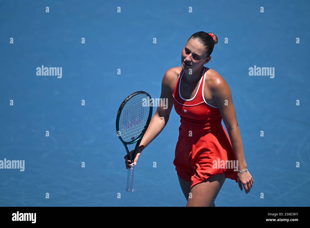 Melbourne, Australia. 17th Jan, 2025. Marta Kostyuk of Ukraine reacts ...