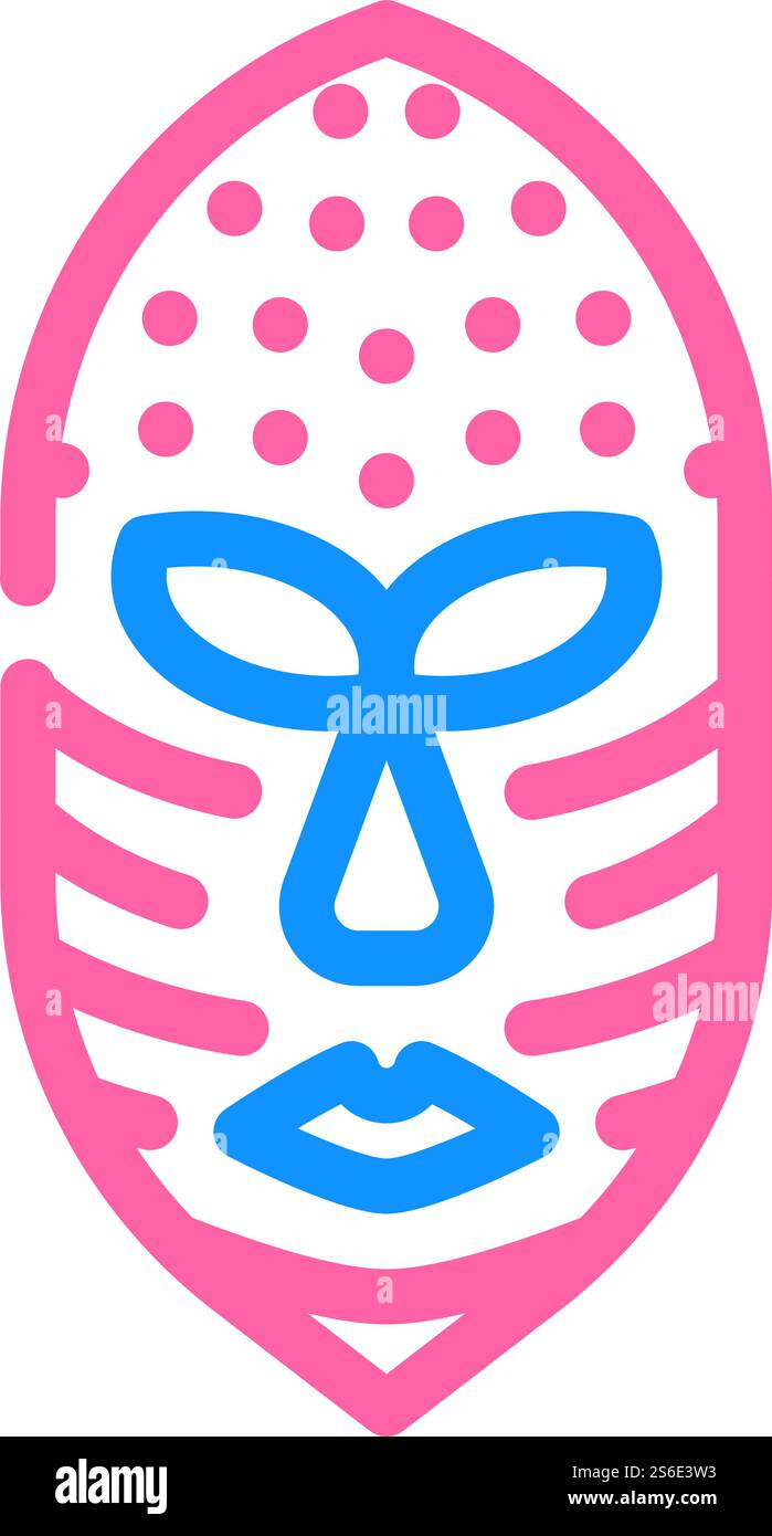 Mask museum exhibit icon Stock Vector Images - Alamy