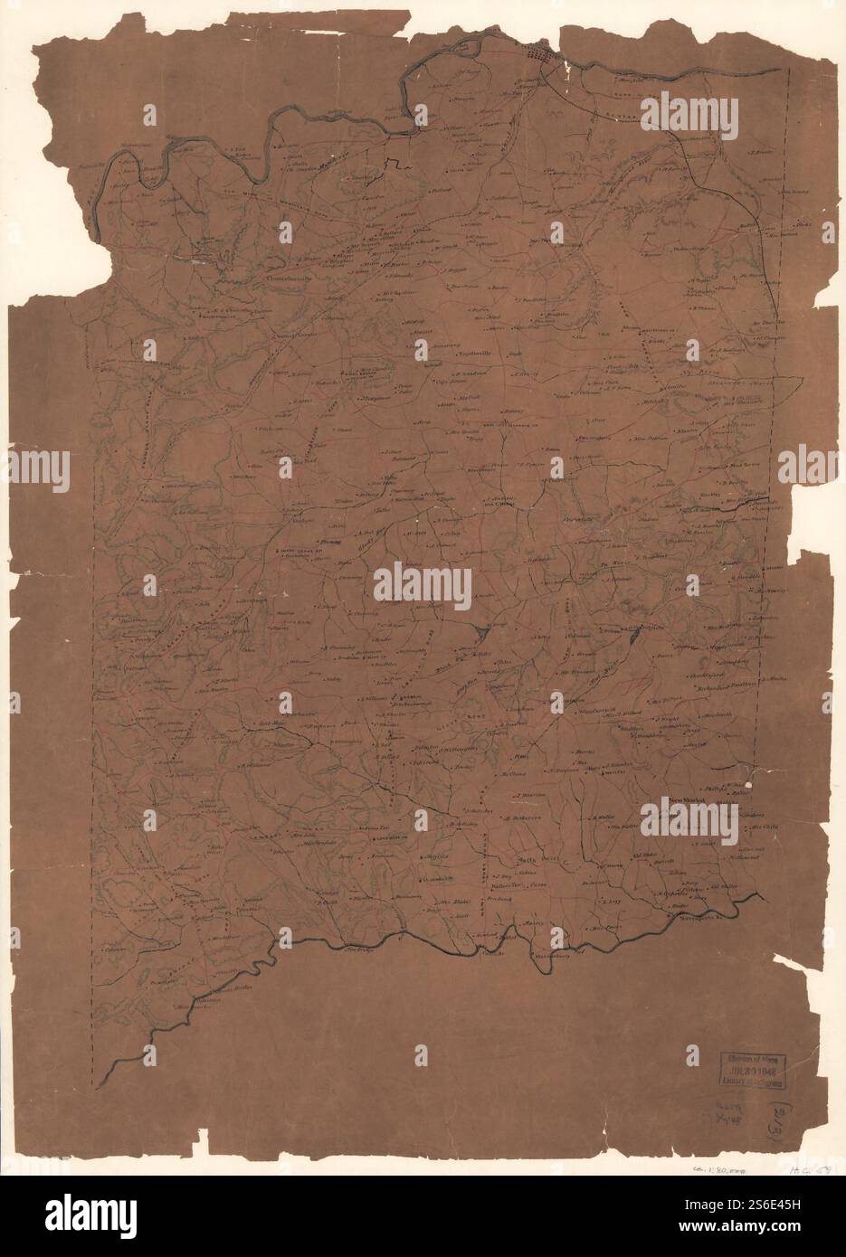 [Map of Spotsylvania County, Va.]. 1860 Stock Photo - Alamy