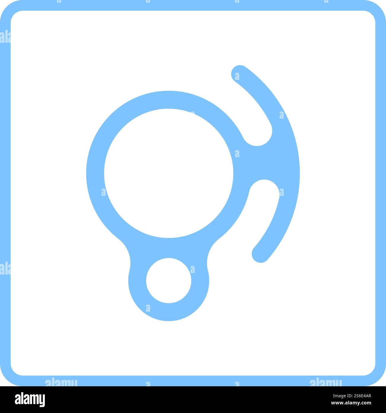 Alpinist Descender Icon. Blue Frame Design. Vector Illustration Stock ...
