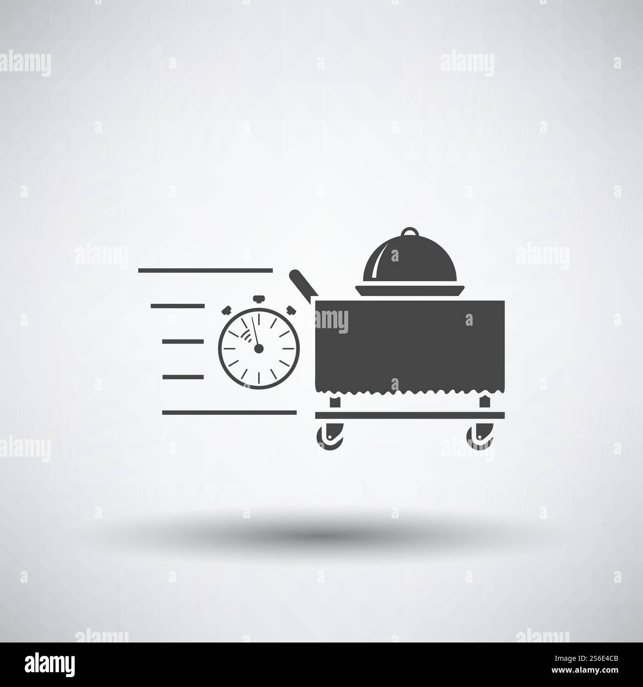 Fast Room Service Icon. Dark Gray on Gray Background With Round Shadow ...