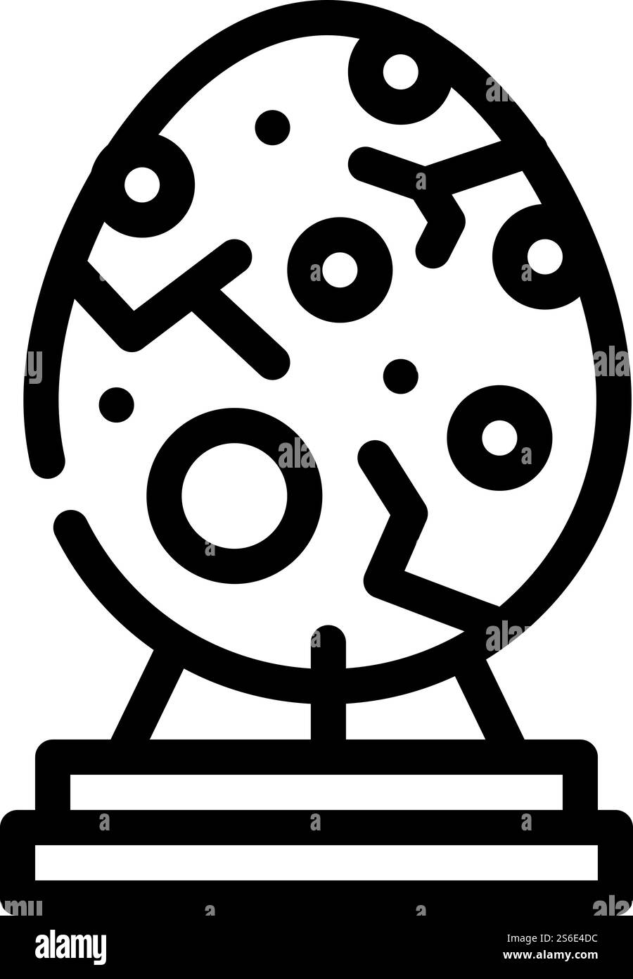 dinosaur egg museum exhibit line icon vector. dinosaur egg museum ...