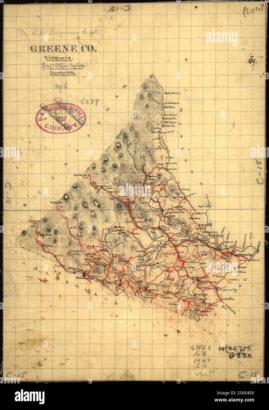 Greene Co., Virginia 1863 by Confederate States of America. Army of ...