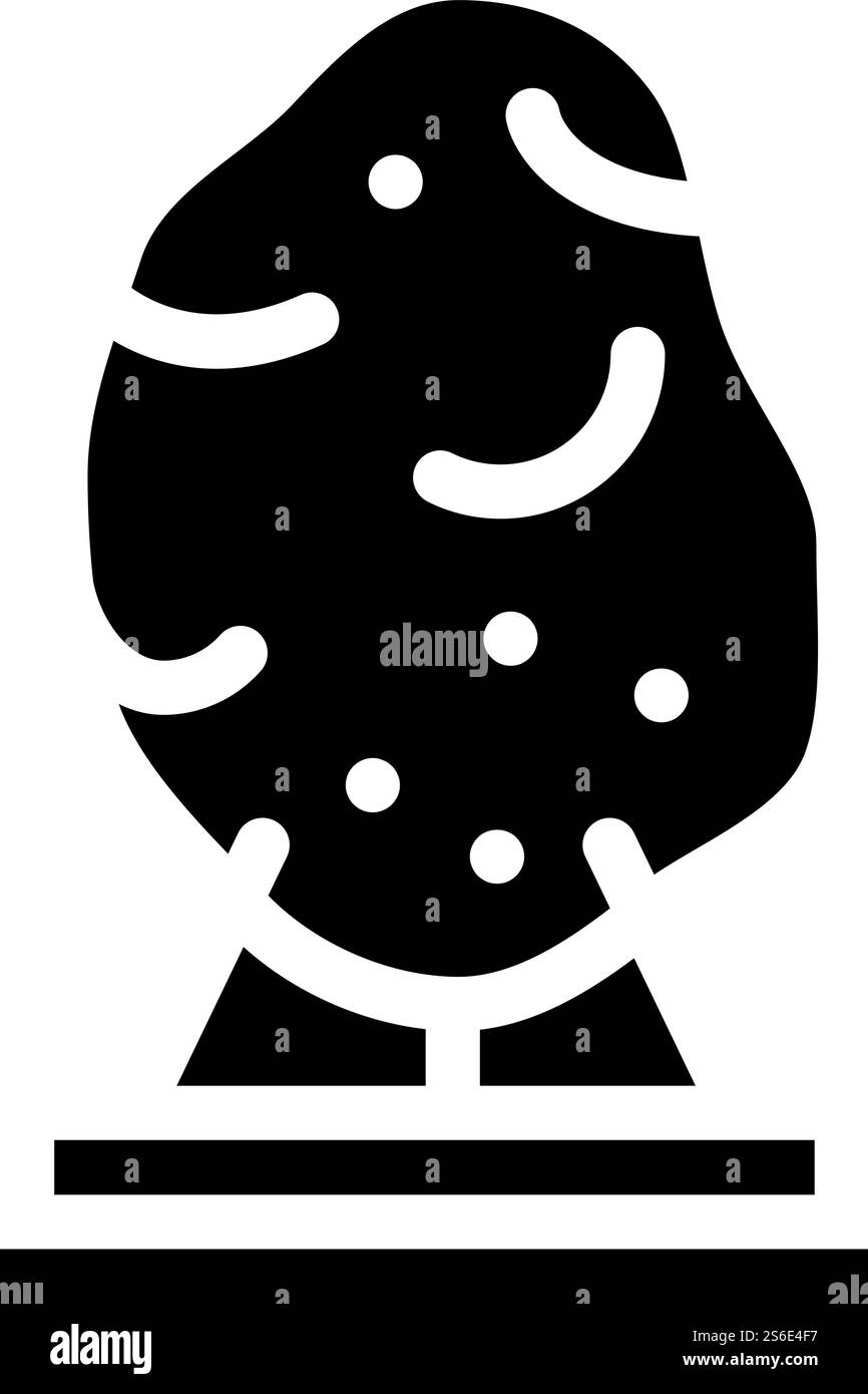 meteorite museum exhibit glyph icon vector. meteorite museum exhibit ...