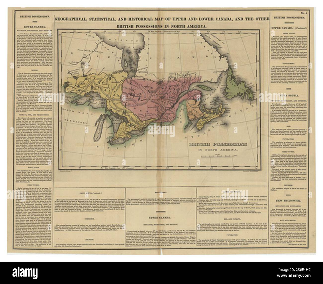 Geographical, Statistical, and Historical Map of Upper and Lower Canada ...