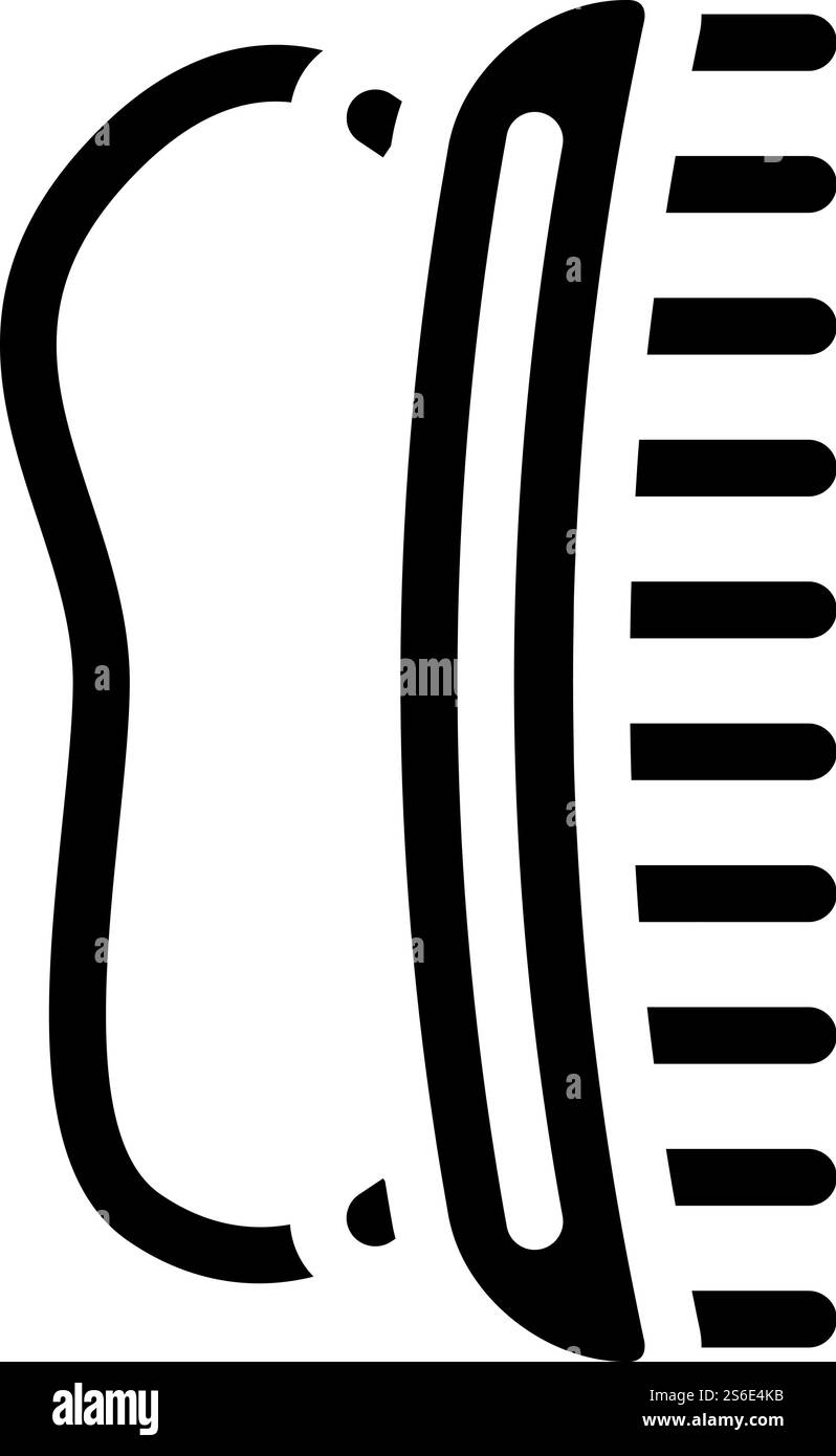 comb groomer glyph icon vector. comb groomer sign. isolated contour ...