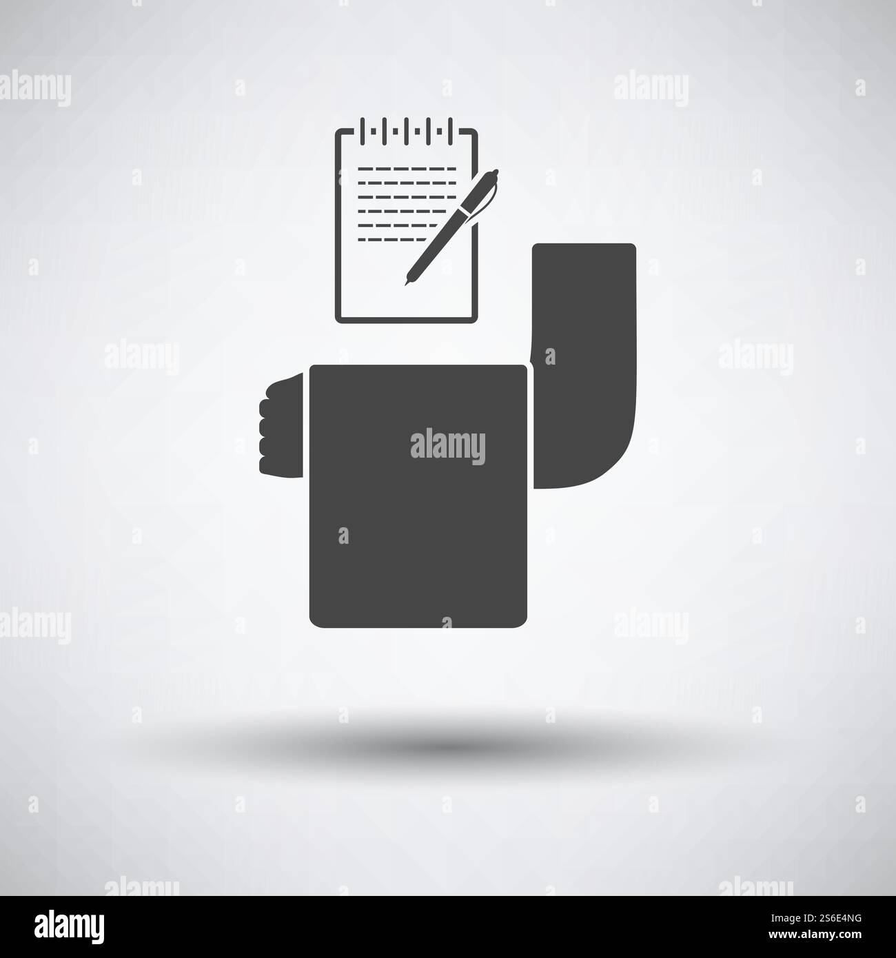 Waiter Take Oder Icon. Dark Gray on Gray Background With Round Shadow ...