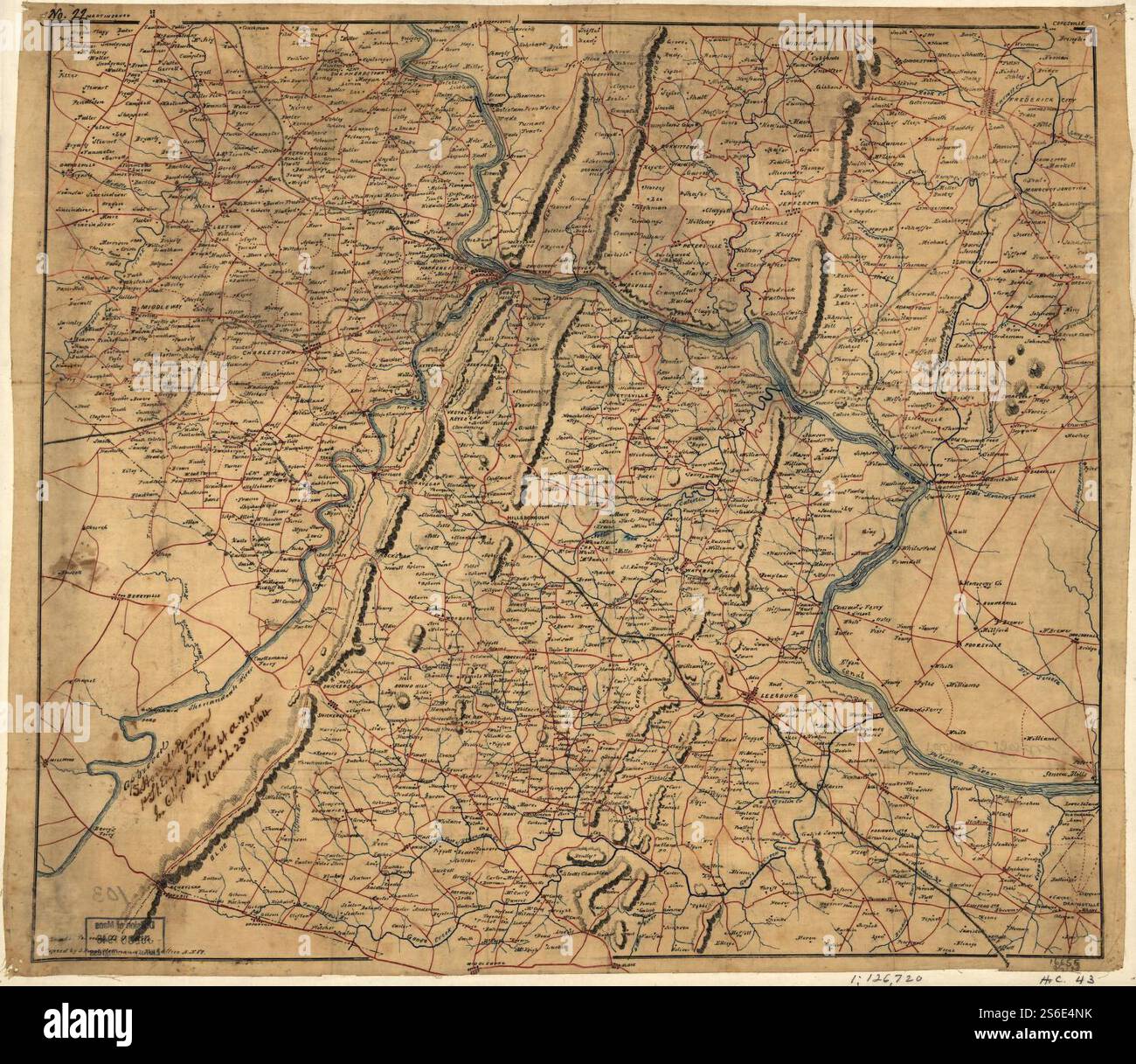 [Map of Loudoun County and part of Clarke County, Va., Jefferson County and part of Berkeley ...
