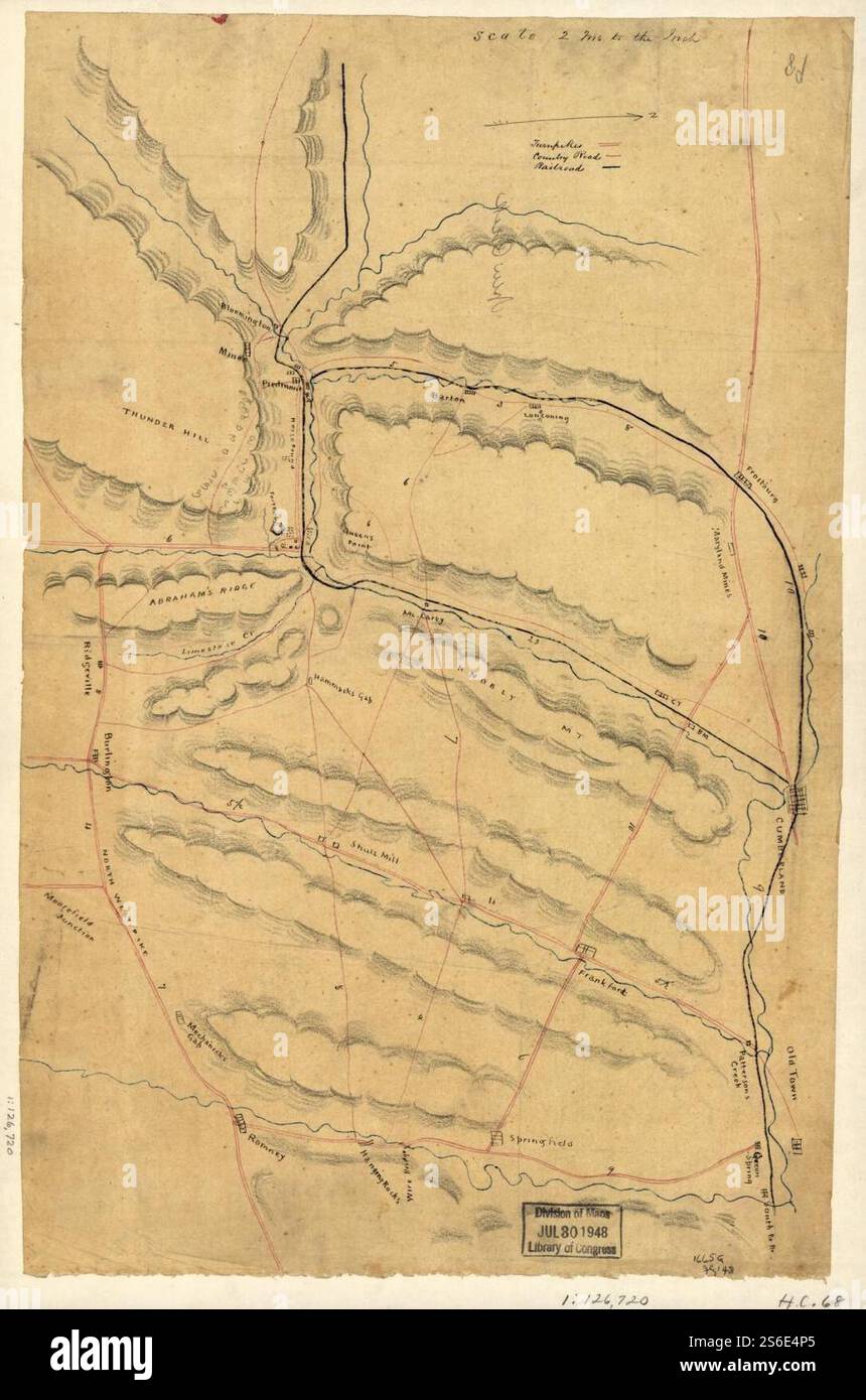 [Map of portions of Hampshire and Mineral Counties, W. Va., and Garrett ...
