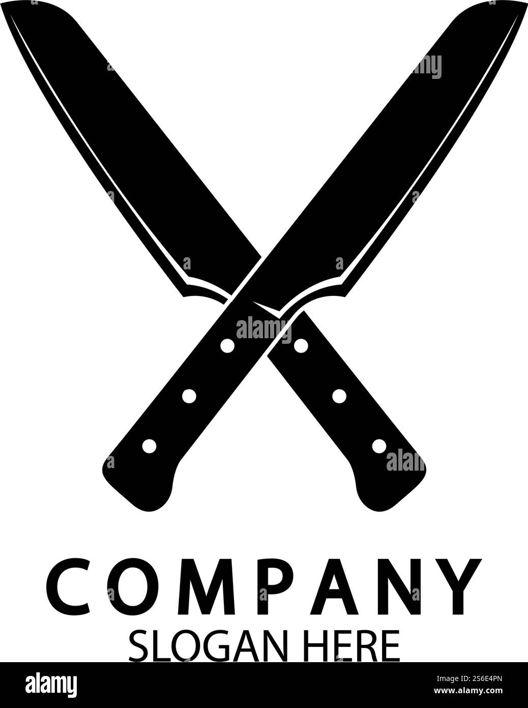 The crossed knives icon. Knife and chef, kitchen symbol. Flat ...