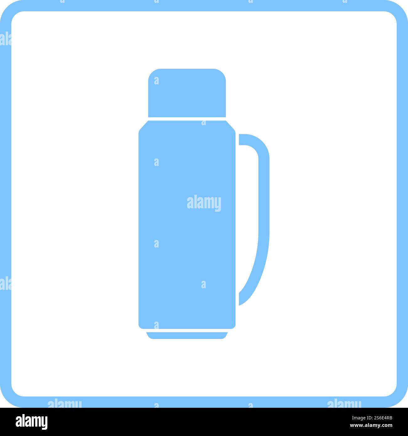 Alpinist Vacuum Flask Icon. Blue Frame Design. Vector Illustration ...