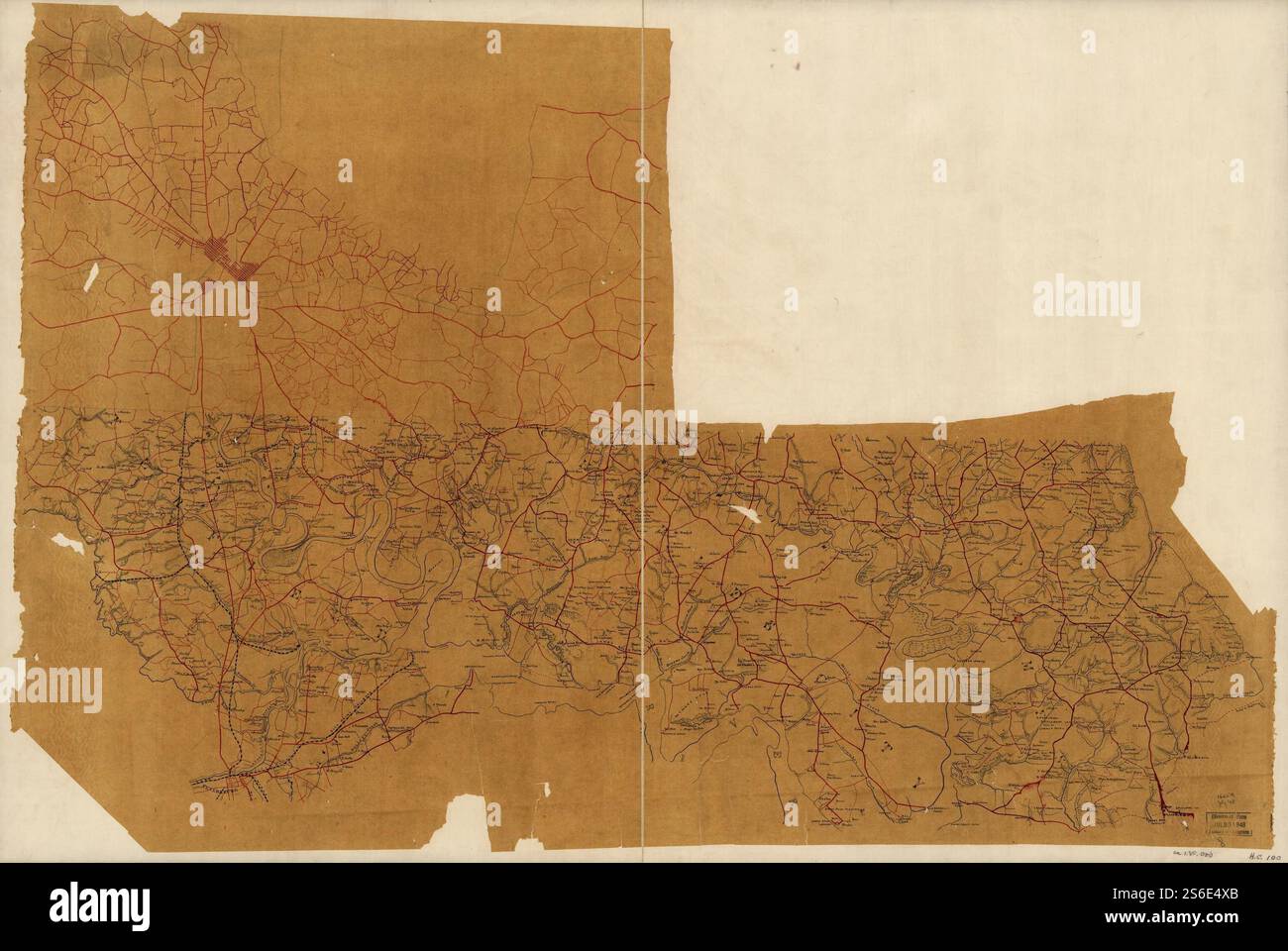 [Map of the James River Valley from the vicinity of Richmond to ...