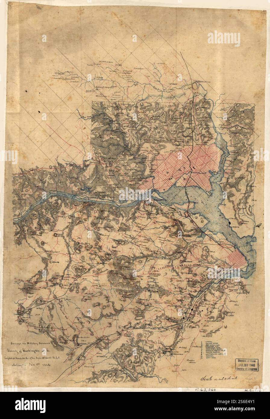 Surveys of the military defences, vicinity of Washington, D.C. 1862 ...